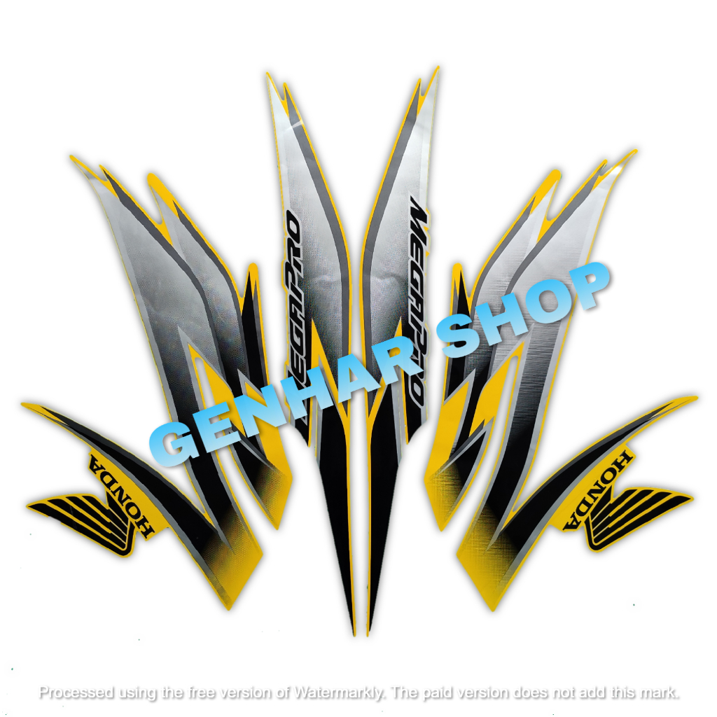 Jual STIKER STRIPING MOTOR HONDA MEGAPRO PRIMUS 2008 KUNING SEPASANG ...