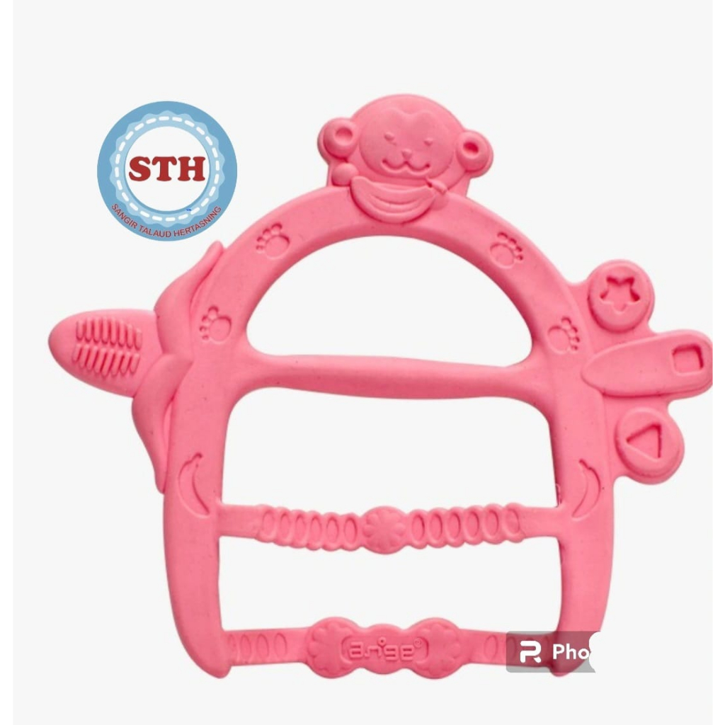 Jual Ange Teething Gloves Teether - pink monkey | Shopee Indonesia