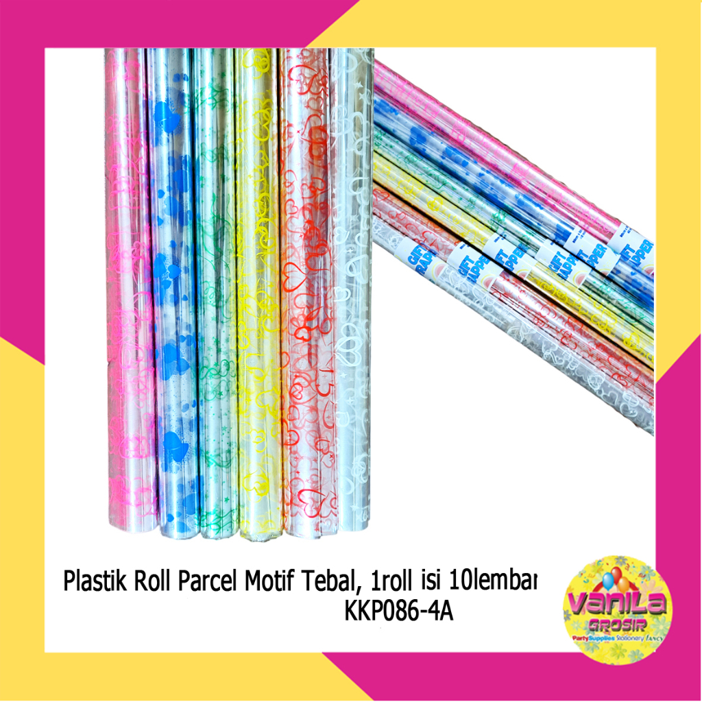 Jual (1Roll Isi 10pcs) Plastik Roll Parcel Motif Tebal, plastik opp ...