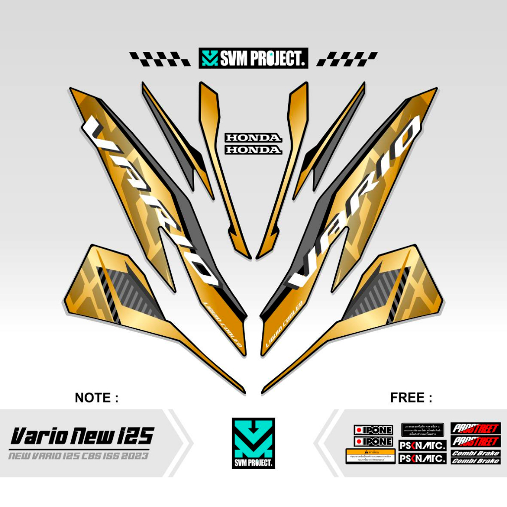 Jual STRIPING VARIO NEW 125 2023 MOTIF 7/ STICKER VARIO NEW 125 CBS ISS ...