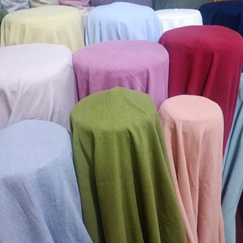Jual BAHAN KAIN KATUN LINEN IMPORT BUAT KULOT DAN TUNIK ( HARGA UNTUK 0 ...