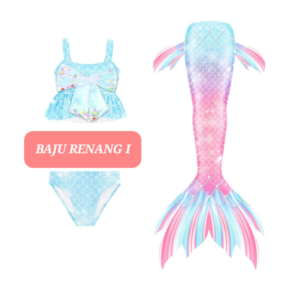 Jual MILANBERRY BAJU RENANG MERMAID KOSTUM DUYUNG PRINCESS ARIEL IMPOR ...