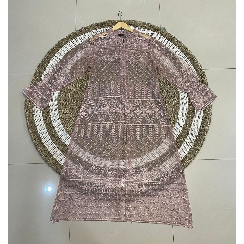 Jual OUTER BROKAT BAHAN TILLE SAPTO PREMIUM / OUTER KEBAYA LEPAS PASANG ...