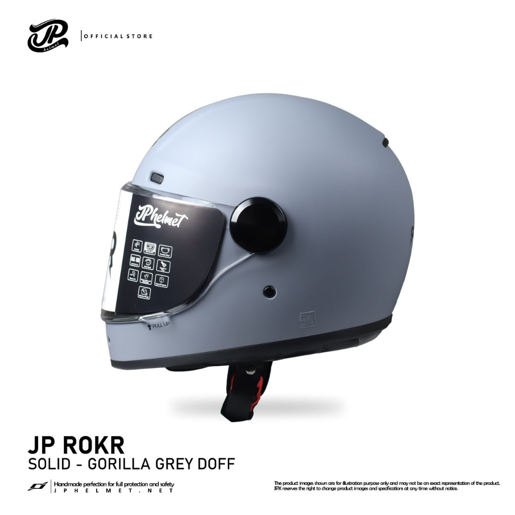 Jual Helm Fullface Retro JP Rokr - Solid | Shopee Indonesia