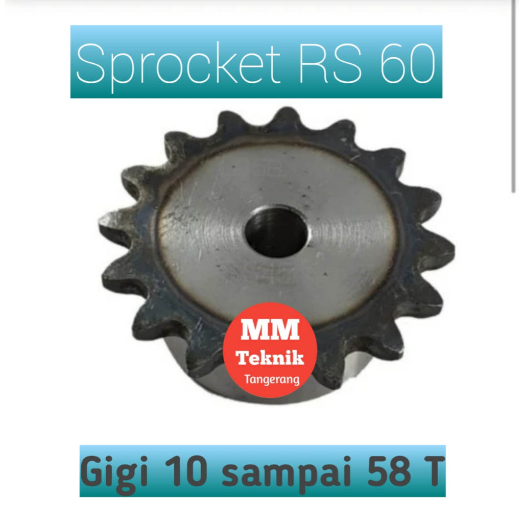 Jual Sprocket RS 60 x 22 T Gear Rantai Single Gir gigi Z 22T RS60 -1 60Z22 60X22T 60-1 tipe B ...