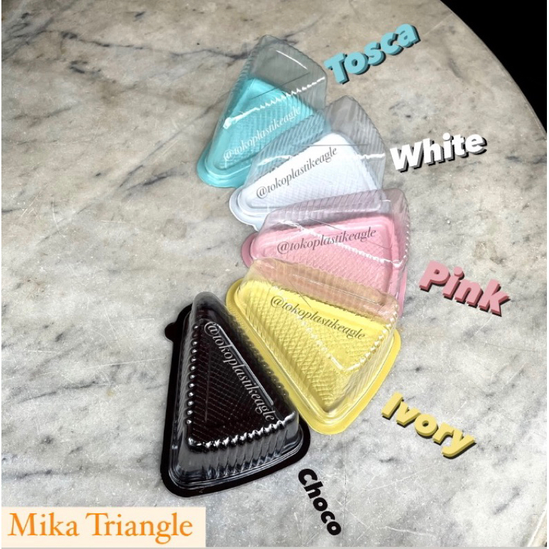 Jual [isi 50pcs] Mika Triangle / Mika Segitiga / Mika Cake Slice / Mika ...