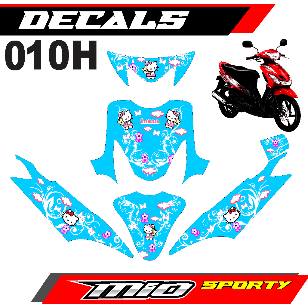 Jual Decal Sticker - Dekal Stiker MIO Sporty 2009 Fullbody Desain HELLO KITTY - 010 | Shopee ...