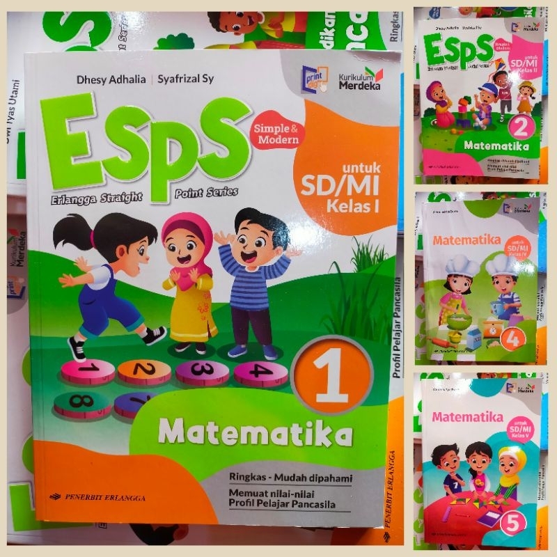 Jual Buku Pelajaran SD : Esps Matematika Untuk Kelas 1 2 4 5 6 SD/MI ...