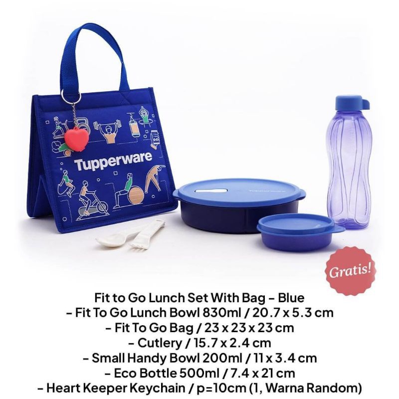 Jual FIT TO GO TUPPERWARE / 1SET BEKAL MAKAN | Shopee Indonesia