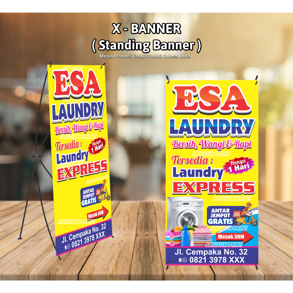 Jual cetak x banner standing banner satu set dengan rangka | Shopee ...