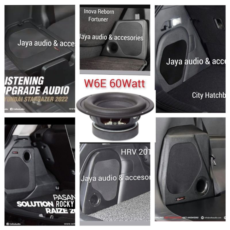 Jual Subwoofer pnp box Cello 6inch W6E Stargazer -Raize--Inova-Fortuner ...