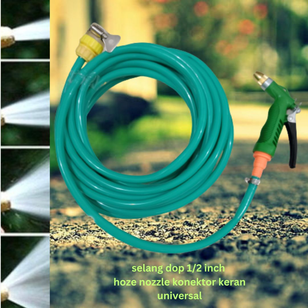 Jual Paket Selang Air Plus Kepala Selang Semprotan Air Cuci Motor Mobil Siram Tanaman Selang Dop ...