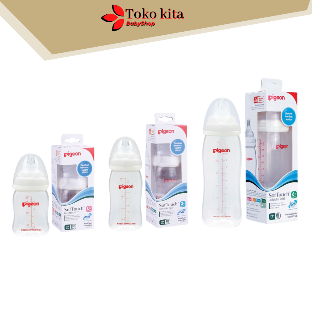 Jual BOTOL SUSU PIGEON Wide Neck 160ml - 240 ml - 330ml | Shopee Indonesia