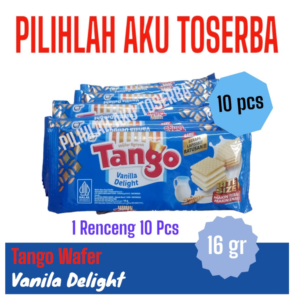 Jual Tango Wafer VANILLA DELIGHT RENCENG - (HARGA 1 RENCENG ISI 10 ...