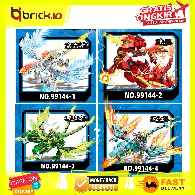 Jual OBM99144 - Mainan Balok susun bricks blocks ninja dragon Zane 4in1 ...