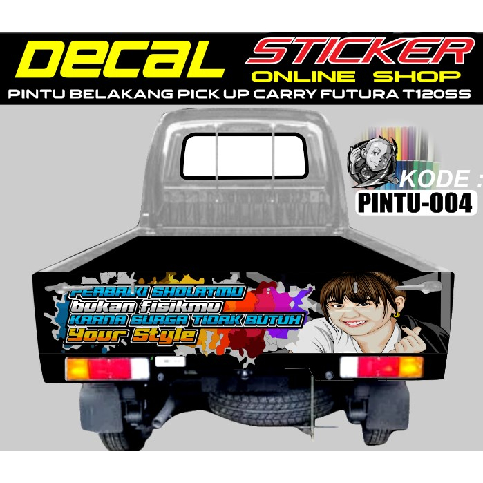 Jual STICKER MOBIL CARRY PICK UP DECAL STICKER PINTU BELAKANG MOTIF ...