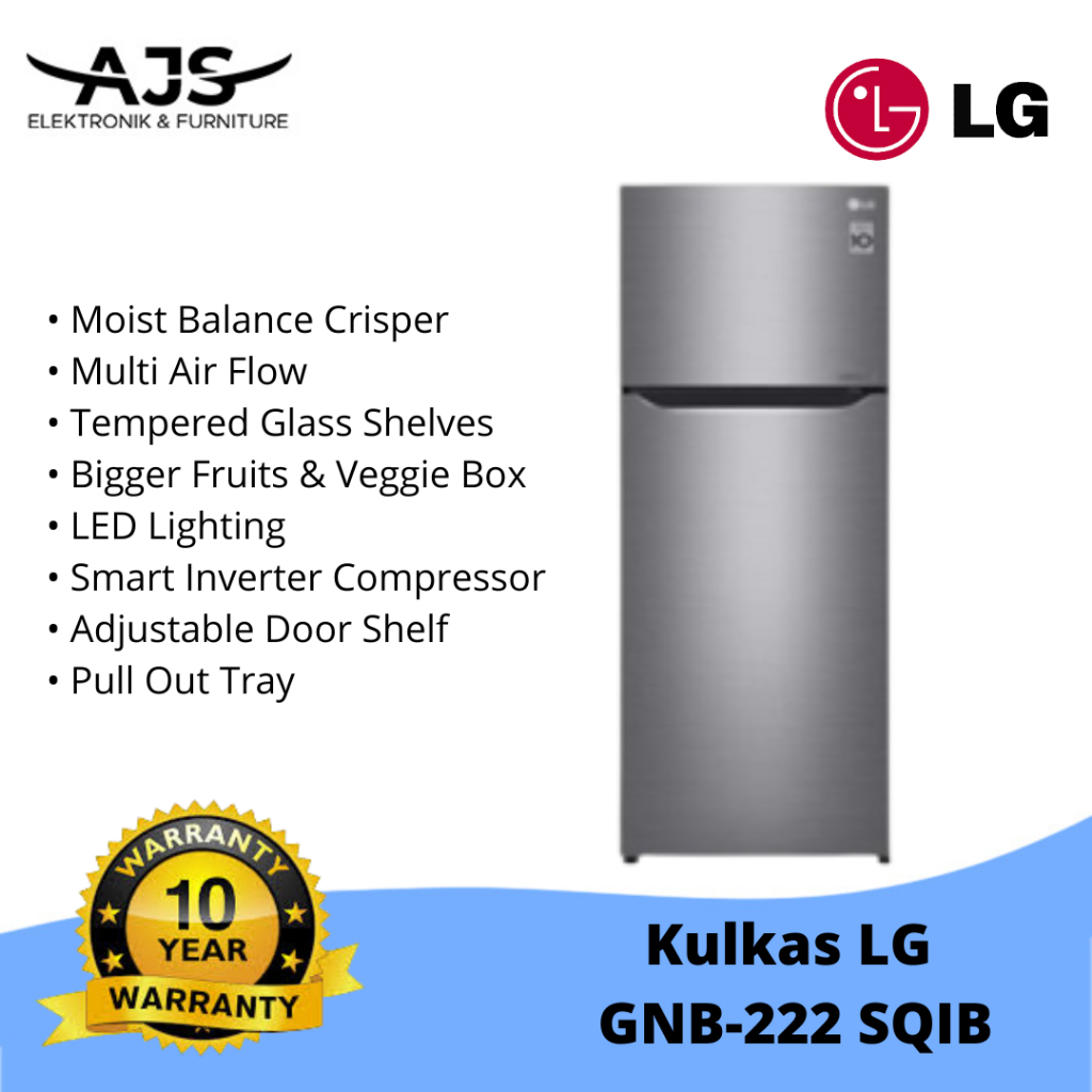 Jual Kulkas LG 2 pintu GN-B 222 SQIB / GN-B222SQIB Garansi RESMI LG ...