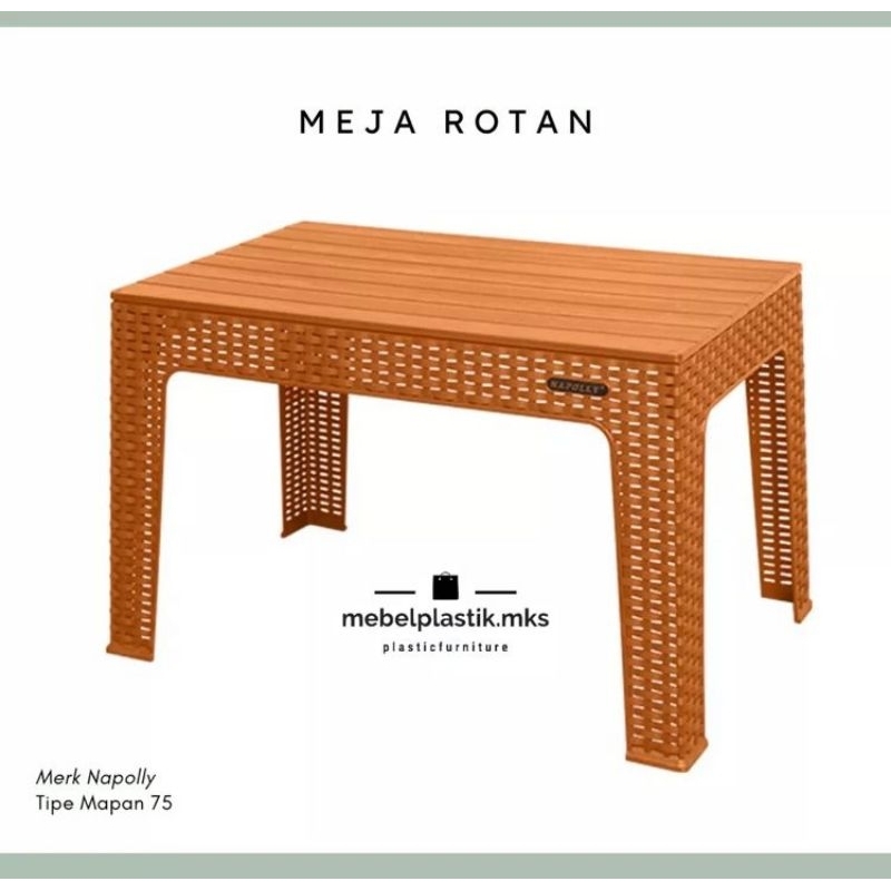 Jual Meja plastik/Meja Rotan/Meja Mapan 45 &75 Napolly | Shopee Indonesia