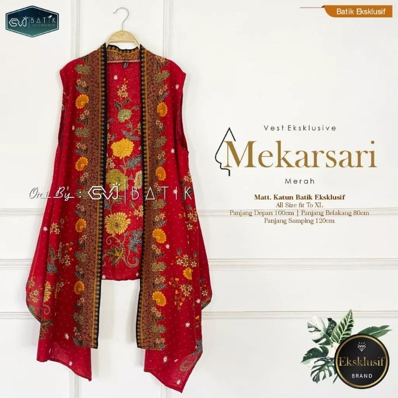 Jual VEST BATIK MODERN || VEST BATIK CANTIK SAN DAN ELEGAN|| VEST BATIK ...