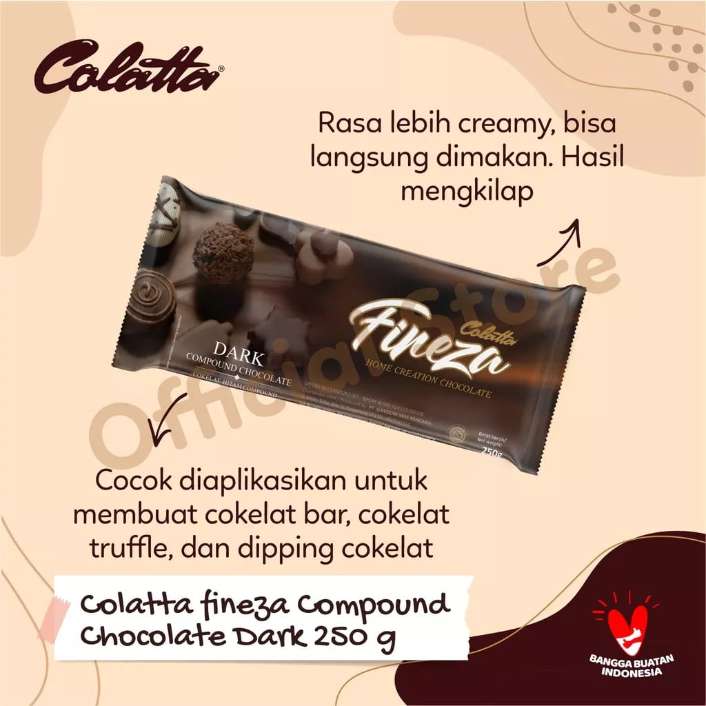 Jual Colatta Compound Chocolate Dark - Coklat Batang 250g / Colatta ...