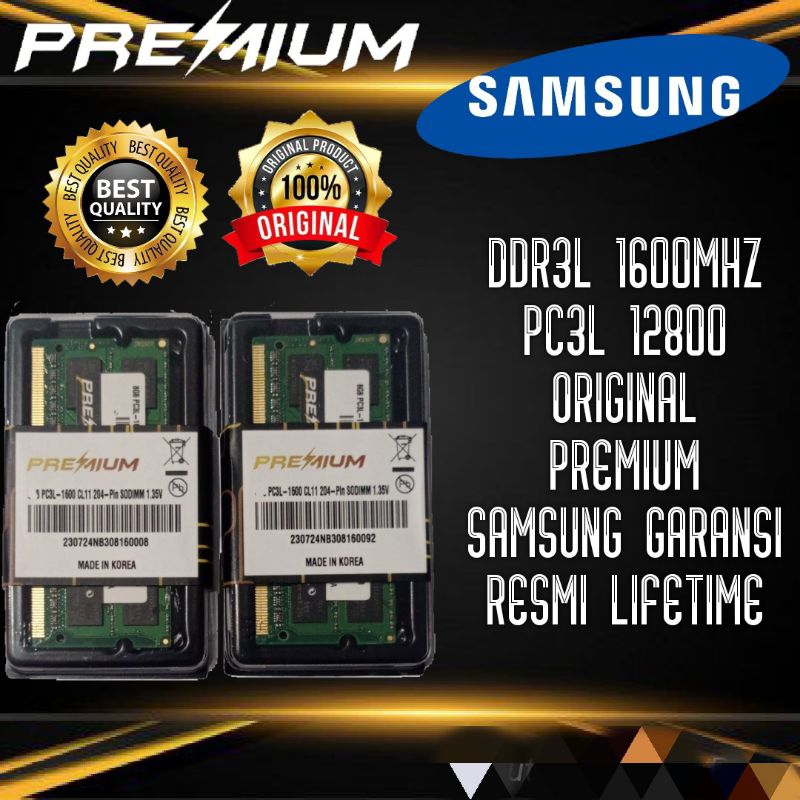 Jual RAM NB LAPTOP DDR3 DDR3L 2GB 4GB 8GB 1333MHZ 1600MHZ PC3L 12800 GARANSI RESMI SAMSUNG ...