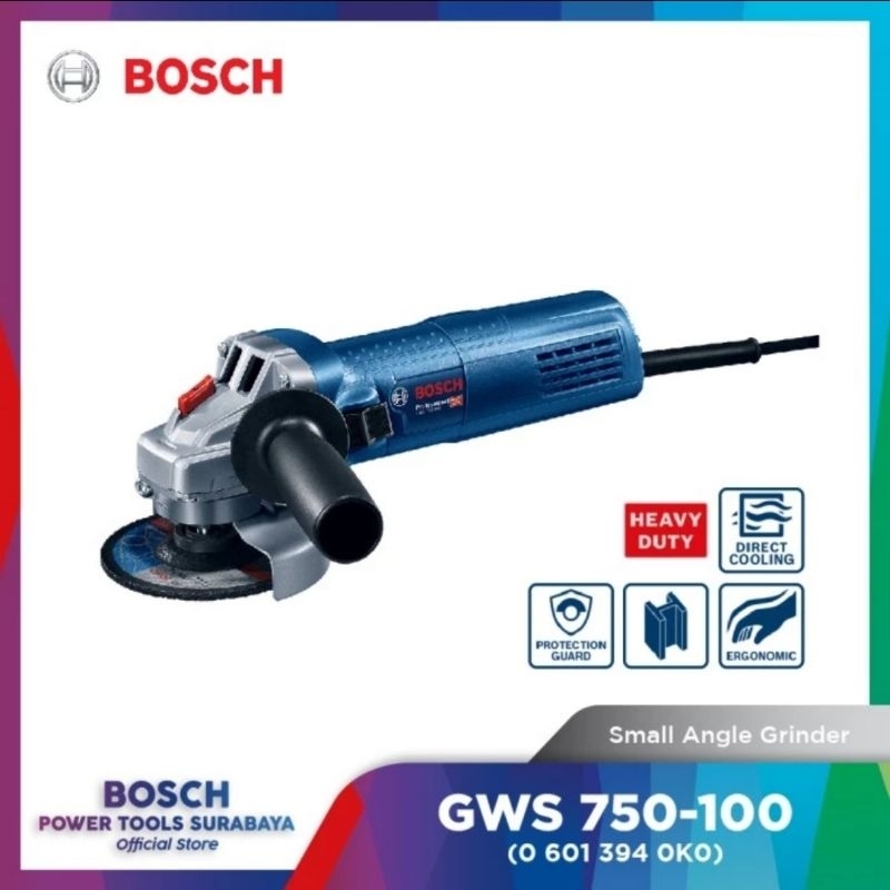 Jual Gerinda Bosch Gws 750 100 Angel grinder Gerinda Tangan Bosch 750 ...