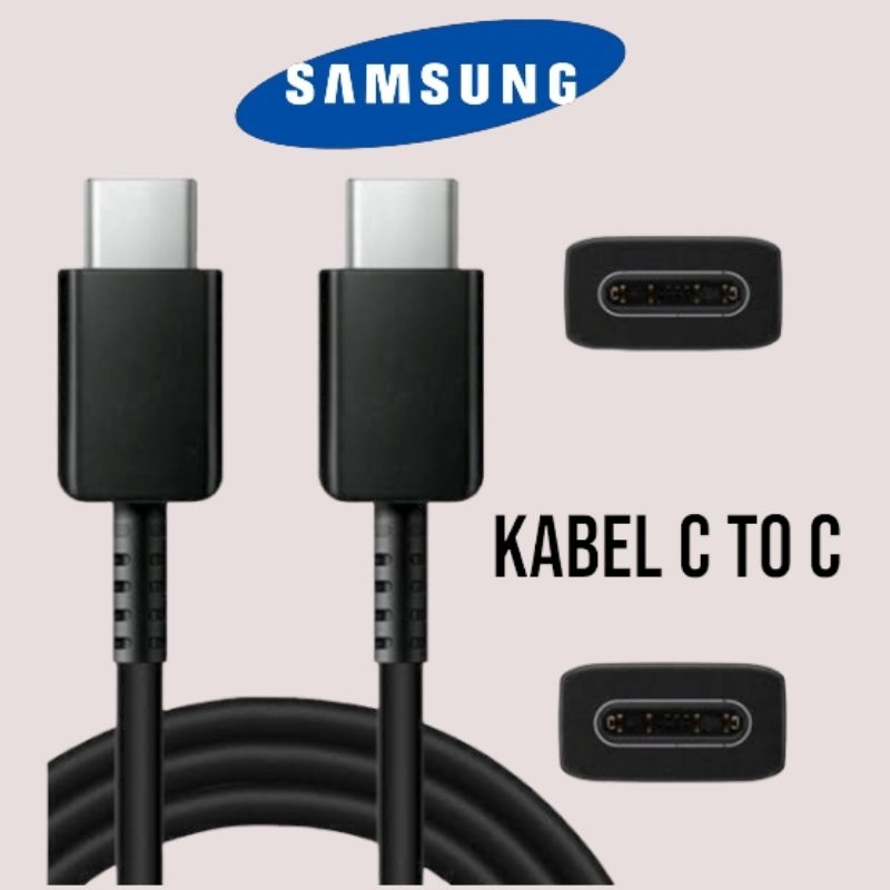 Jual KABEL CHARGER SAMSUNG ORIGINAL USB TO C KABEL C TO C | Shopee ...