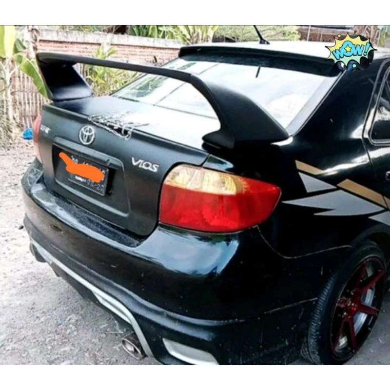 Jual spoiler gawang kaki tinggi sedan universal | Shopee Indonesia