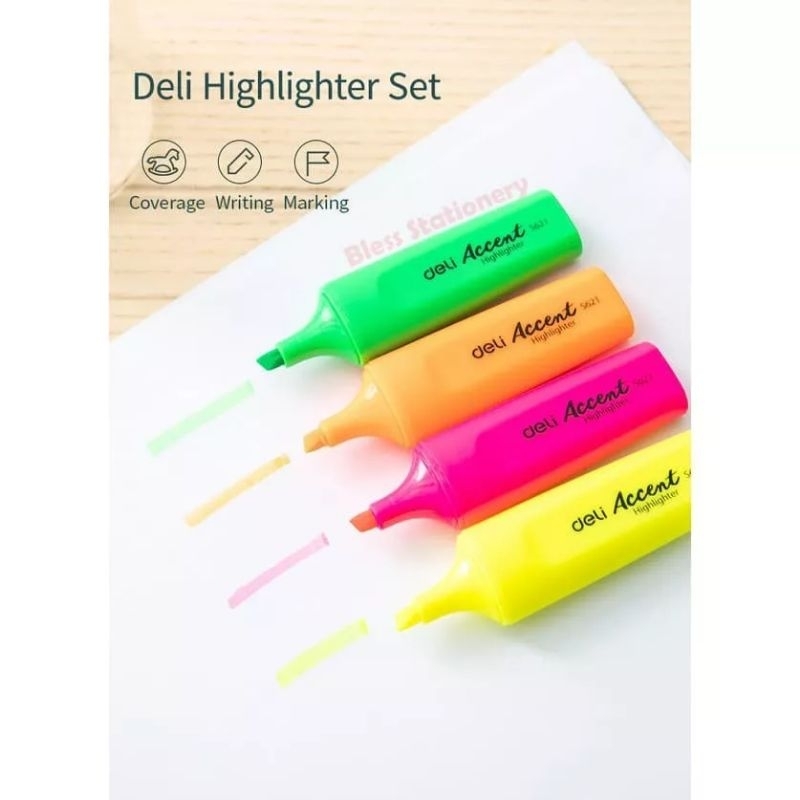 Jual DELI Highlighter S621 STABILO 5MM AMAN Tidak Beracun | Shopee ...