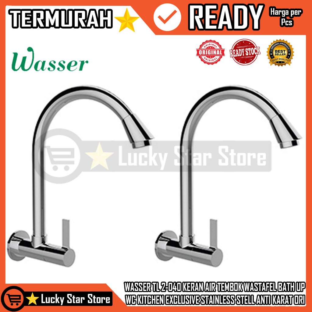 Jual WASSER KERAN TL 2-040 LEHER ANGSA KRAN PANCURAN WASTAFEL BATH UP ...
