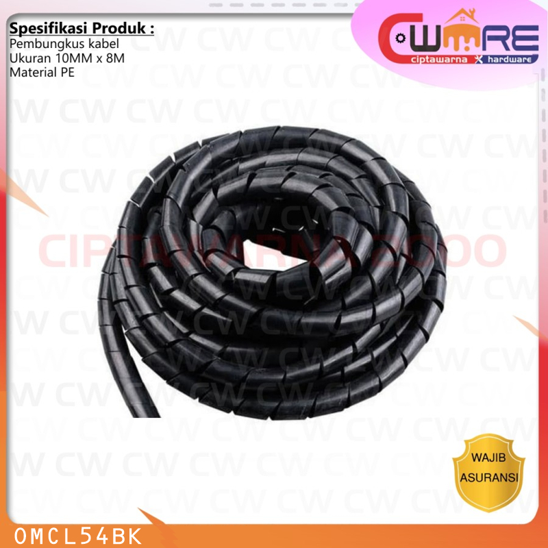 Jual Spiral Pembungkus Kabel Listrik Selang Pelindung Kabel 10mm x 8m ...