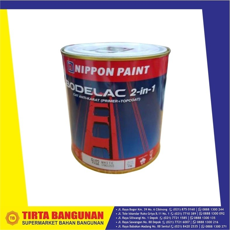 Jual NIPPON BODELAC 2 - 1 CAT BESI ANTI KARAT 9103 BLACK GLOSS 1 KG ...