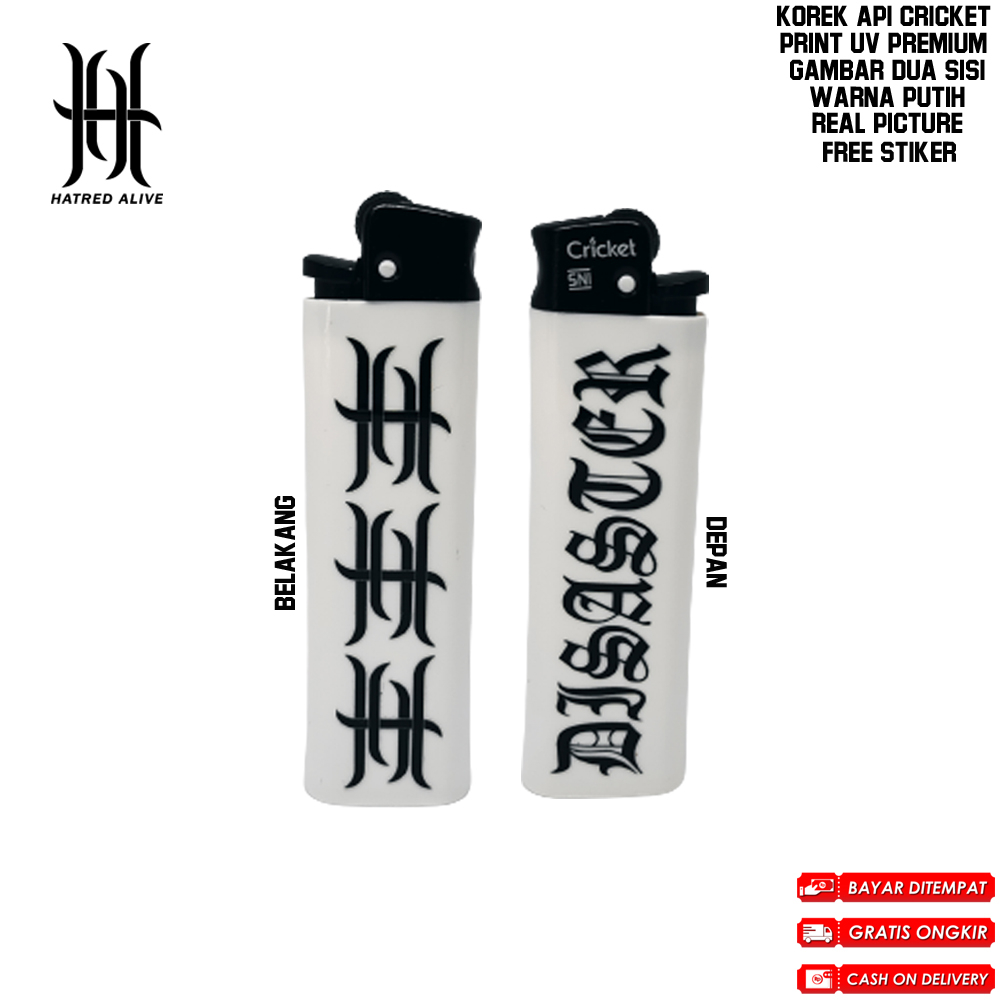 Jual Korek api cricket distro ORIGINAL HATRED ALIVE disaster lighter ...