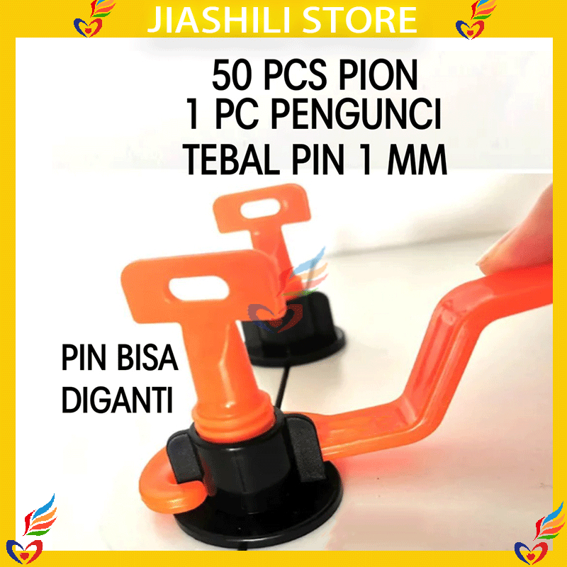 Jual Jiashili 50PCS alat perata granit 1mm/Reuseable Tile Leveling nat ...