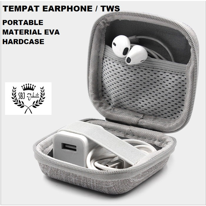 Jual Baona kotak TWS earphone Headset tempat earphone TWS Eva hardcase ...