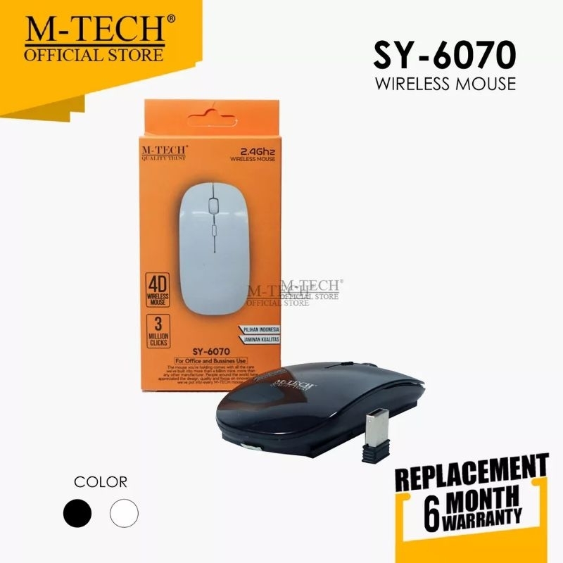 Jual Mouse Wireless M-Tech Original Slim 6070 | Shopee Indonesia