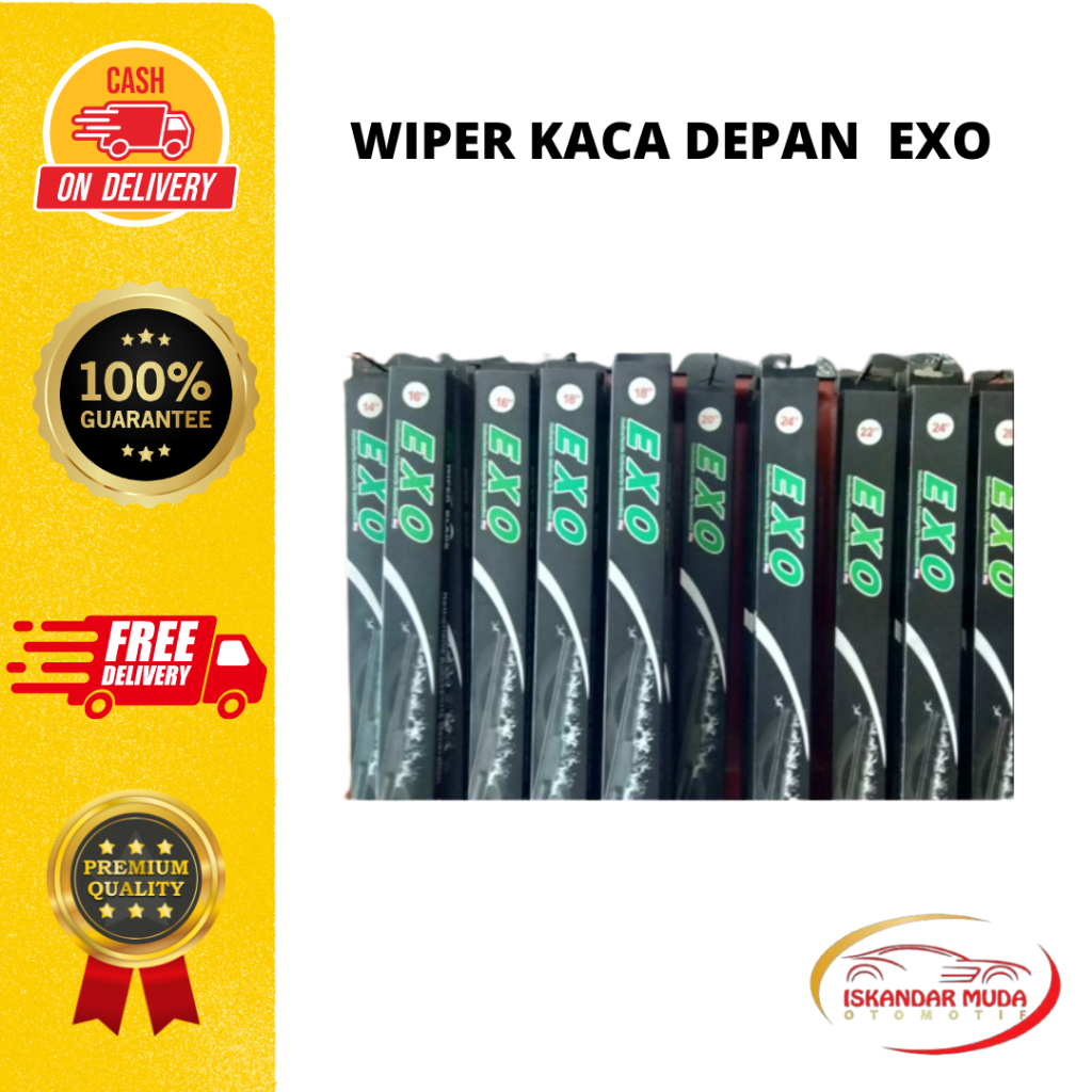 Jual Wiper /sapu kaca DEPAN mobil merek EXO 100% ORIGINAL PREMIUM ...