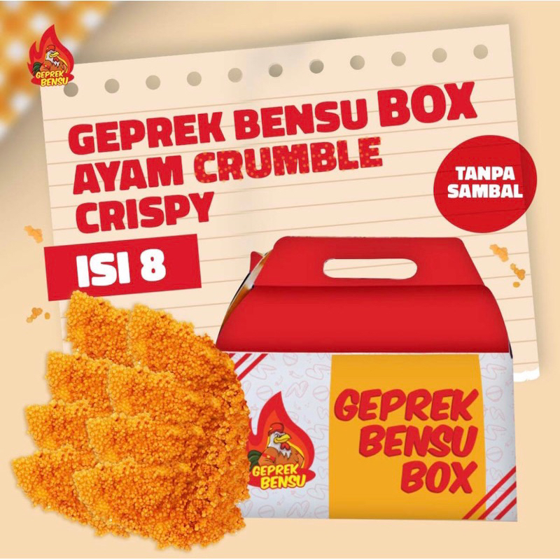 Jual 8 Pcs Ayam Crumble Geprek Bensu (Tanpa Sambal) | Shopee Indonesia