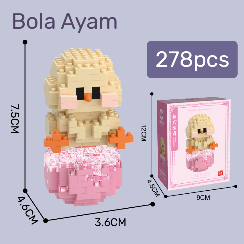 Jual BLOCK CITY NANO BLOCK 12 SHIO SERIES / 12 Chinese Zodiac / BRICKS ...