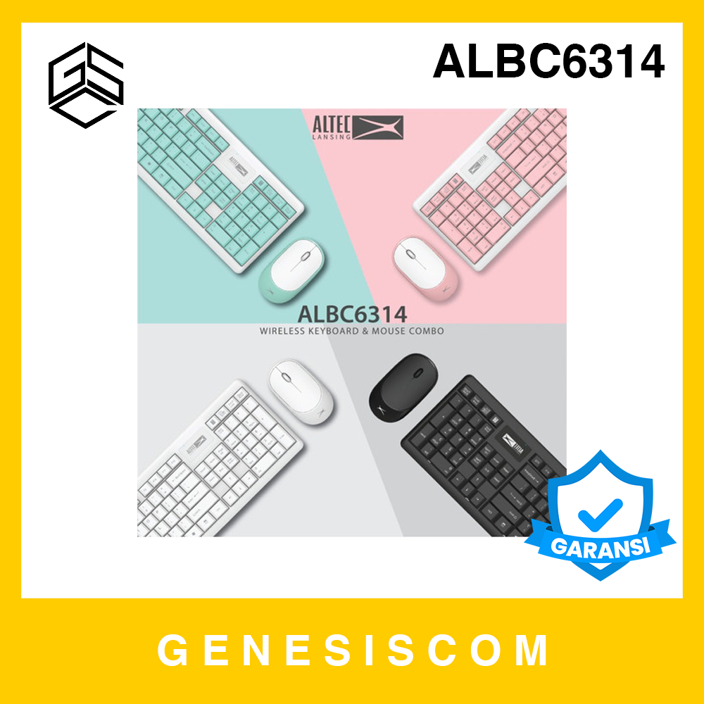Jual Keyboard Mouse Wireless ALTEC Lansing ALBC6314 Combo Bundle USB 2 ...