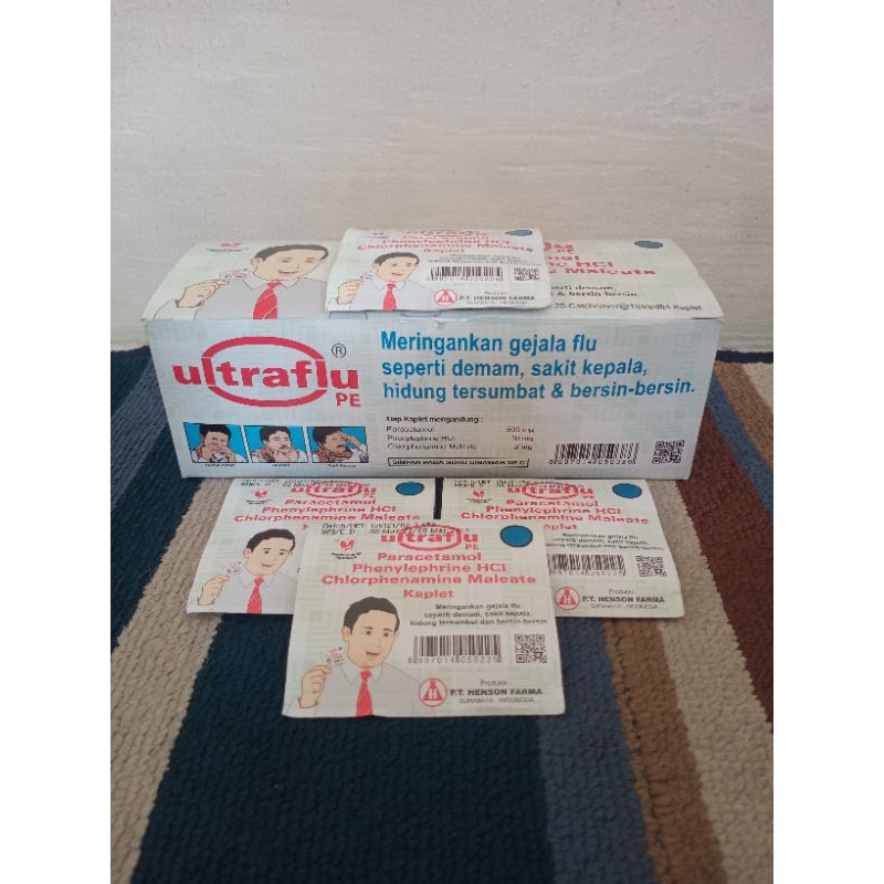 Jual Ultraflu PE Strip 4 Kaplet / Meringankan Gejala Flu / Demam ...