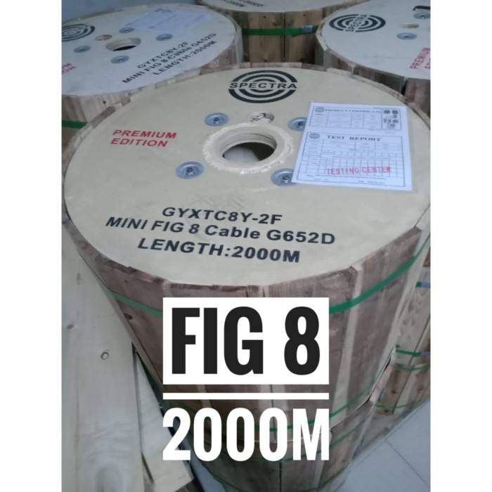 Jual Kabel FO Dropcore Bulat Mini Fig 8 Fig8 Panjang 2000M 2 Core 4 ...
