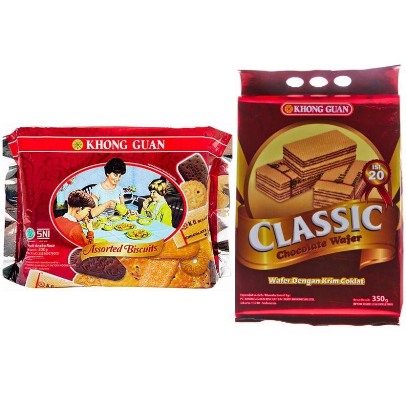 Jual KHONG GUAN Aneka Biscuit Assorted wafer classic jadul | Shopee ...
