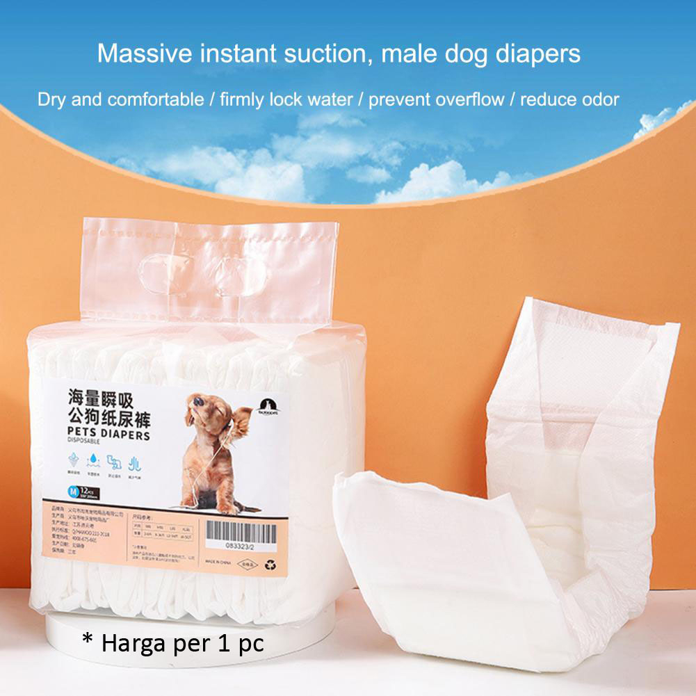 Jual Popok Anjing Jantan Hewan Peliharaan Anti Bocor TTP2 / Pet Diapers ...