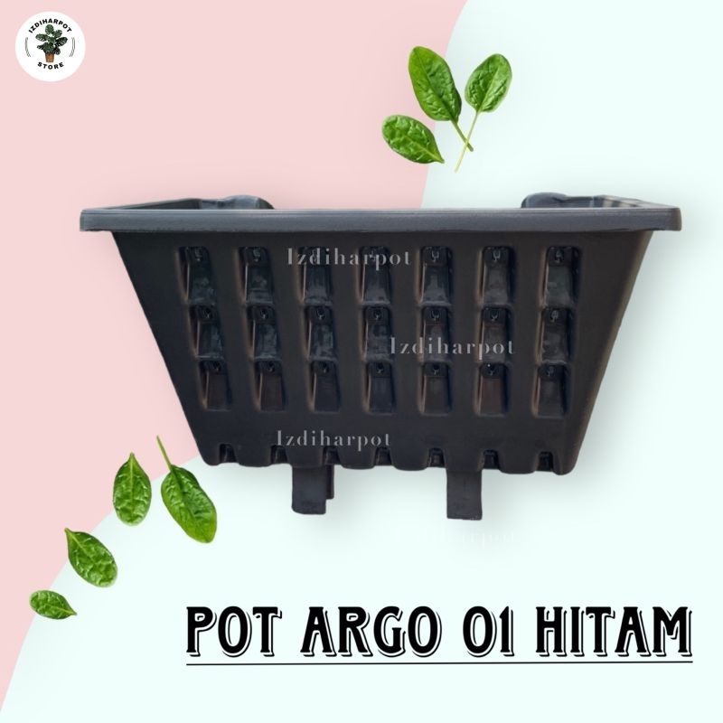 Jual pot tanaman merambat plastik gantung tempel ARGO 01 hitam 22cm ...