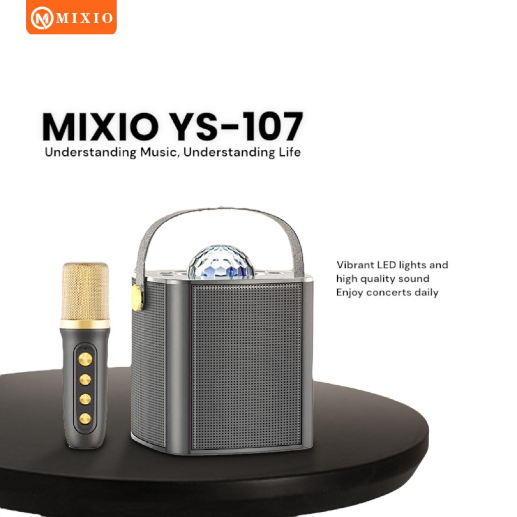 Jual MIXIO YS-107 PORTABLE WIRELESS SPEAKER RGB LED WITH MIC KARAOKE ...