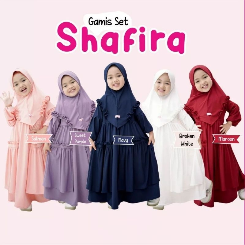 Jual SHAFIRA SYARI KIDS USIA 2 - 7 TAHUN S M L XL/ZALIKA SYARI GAMIS ...
