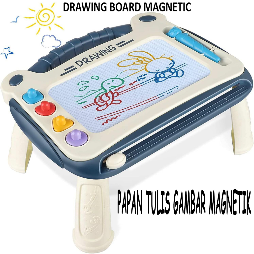 Jual Mainan Edukasi Papan Tulis Warna Magnetik Bisa Dihapus Erasable ...