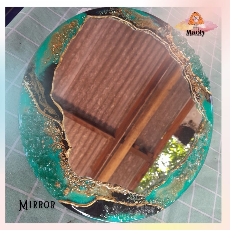 Jual Cermin Saku Kaca Hias Resin Aestethic Mirror Aksesoris Home Decor ...