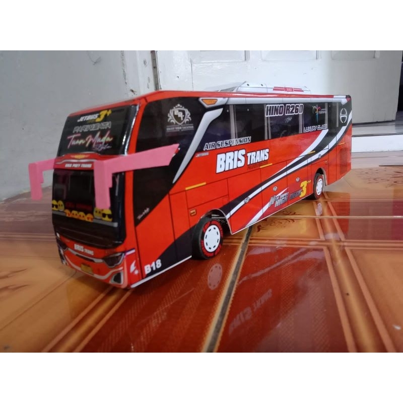 Jual miniatur bus telolet ukuran besar p 39 cm ban belok | Shopee Indonesia